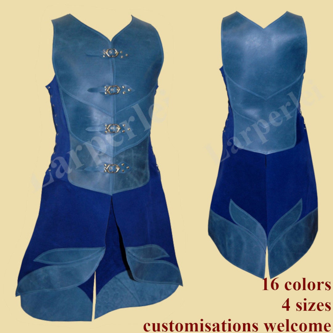 Elvish Warrior Leather Surcoat for Men, Larp, Fantasy - Etsy
