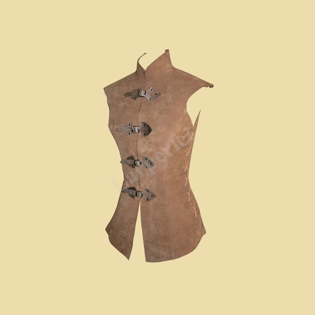 Long Leather Doublet for Women Larp Medieval - Etsy UK