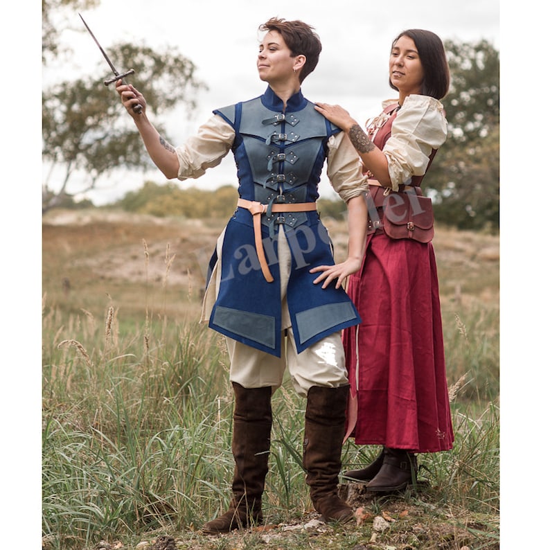 Reinforced Leather Surcoat for Women Larp Fantasy - Etsy