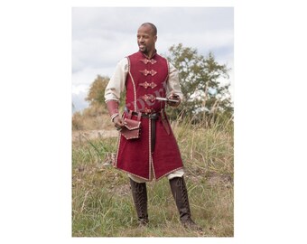 Surcoat Medieval Renaissance Viking in Black Faux Leather - Etsy