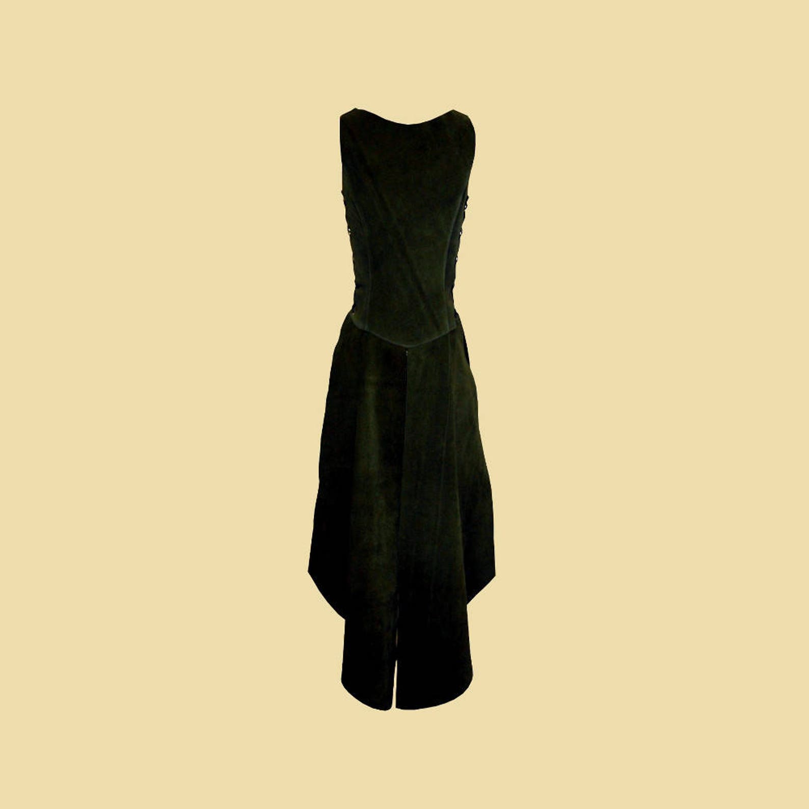 Long Elvish Surcoat for Women Made of Leather Larp - Etsy