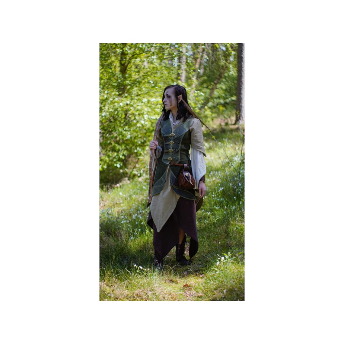 Elven Leather Surcoat for Women Larp Fantasy - Etsy