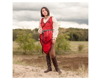 Leather Surcoat for Women Larp Medieval Knight Ranger - Etsy