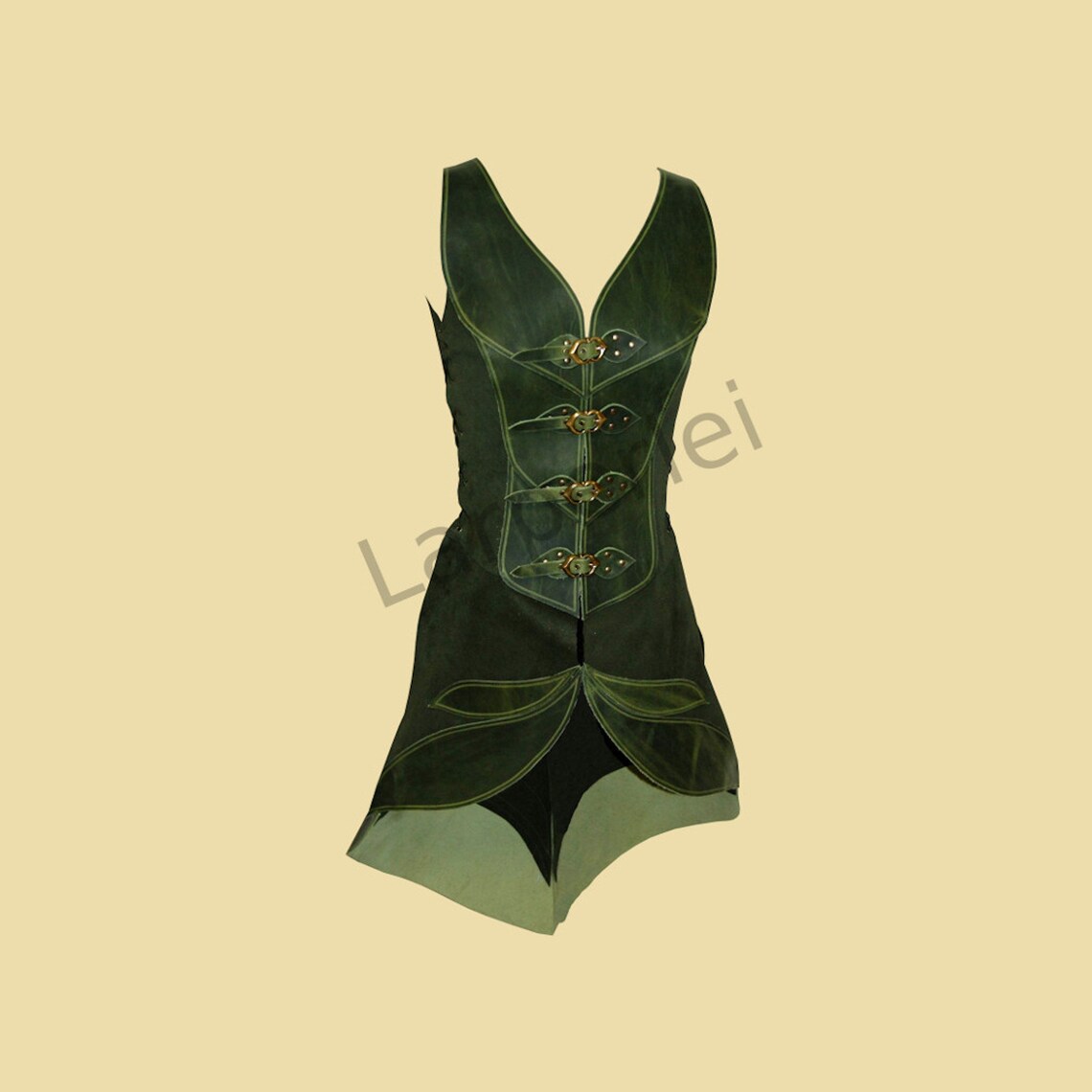 Elven Leather Surcoat for Women Larp Fantasy - Etsy