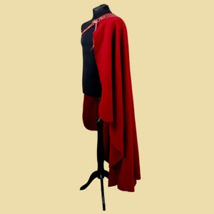 Wool Musketeer Cloak: Oiled Leather Half Cape, One Size - Etsy