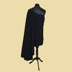 Wool Musketeer Cloak: Oiled Leather Half Cape, One Size - Etsy