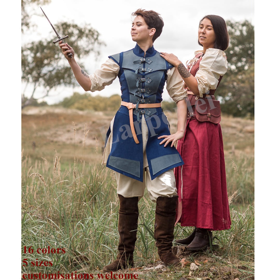 Reinforced Leather Surcoat for Women, Larp, Fantasy, Mercenary, Knight - Etsy