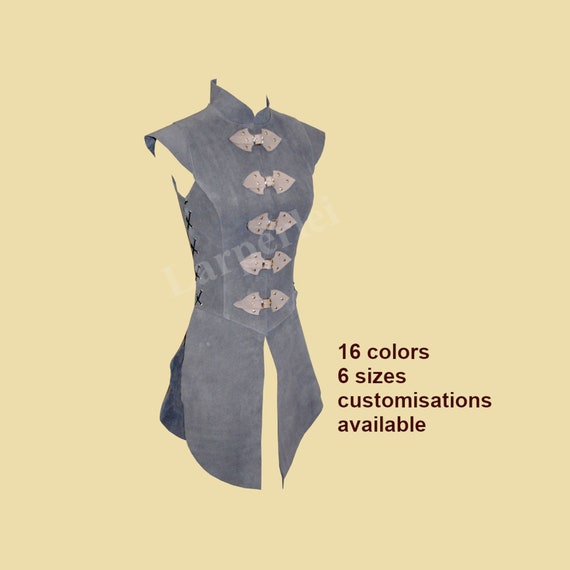 Leather Surcoat for Women Larp Medieval Knight Ranger - Etsy