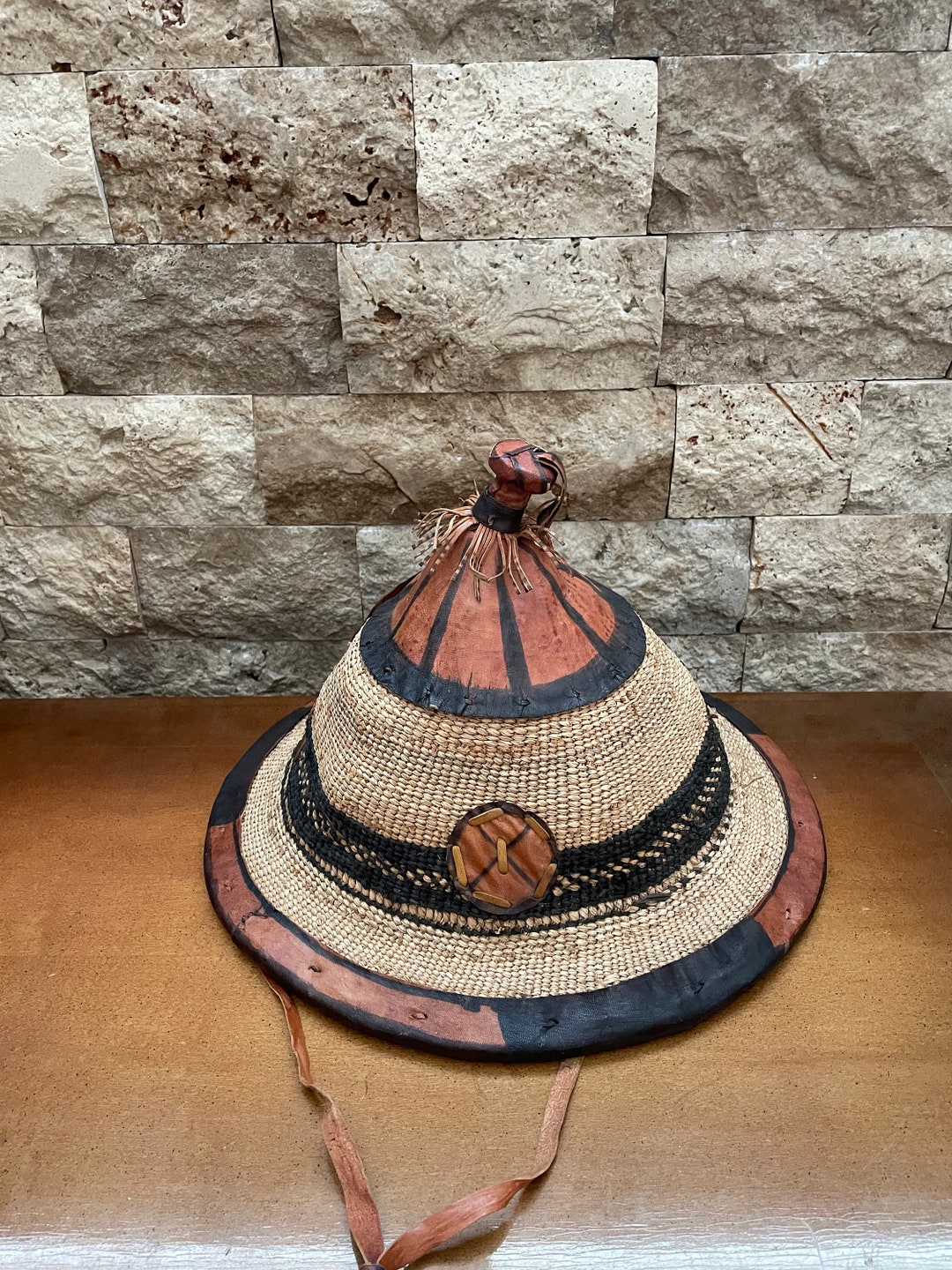 Vintage Adult Size African Fulani Sun Shade Hat - Etsy