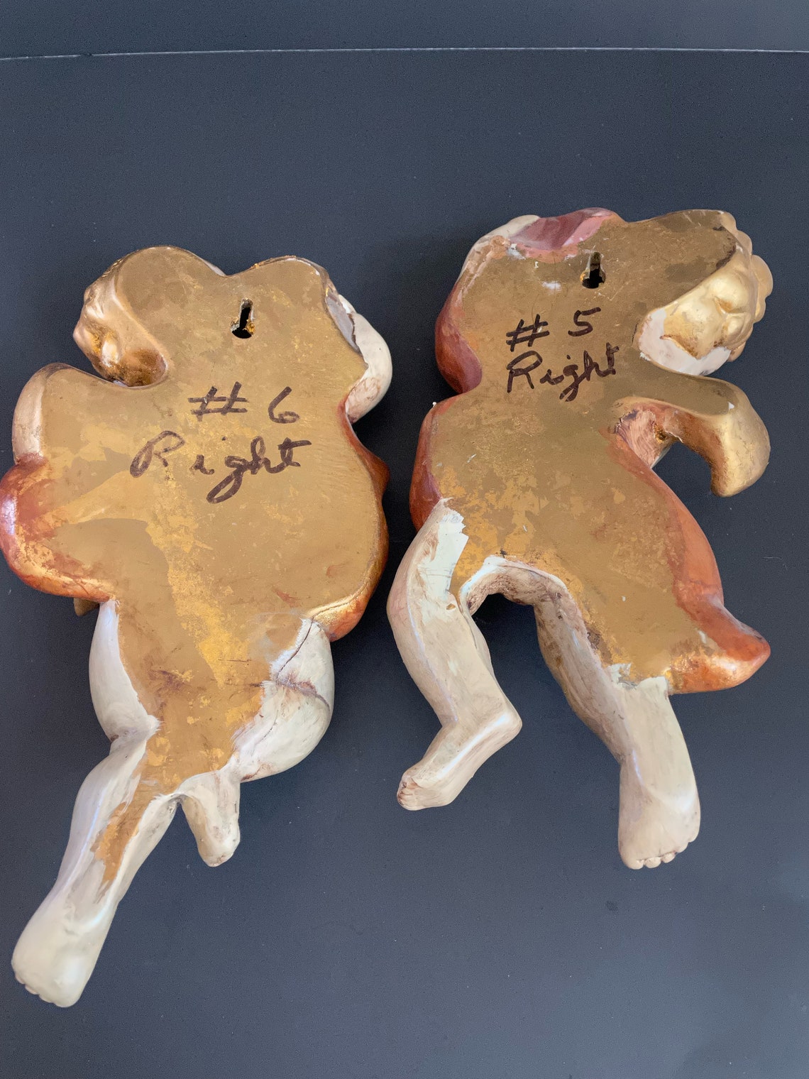 Vintage Lovely Hand Painted Cherubs A Pair - Etsy