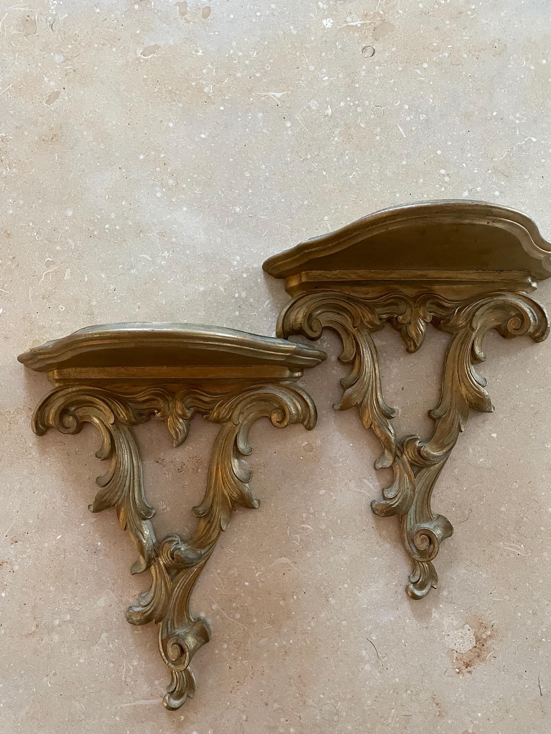 Vintage Syrocowood Half Wall Shelves A Pair - Etsy