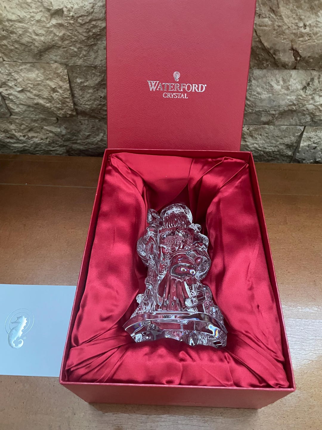Waterford Crystal Santa Box and Care Pamphlet 2004 - Etsy