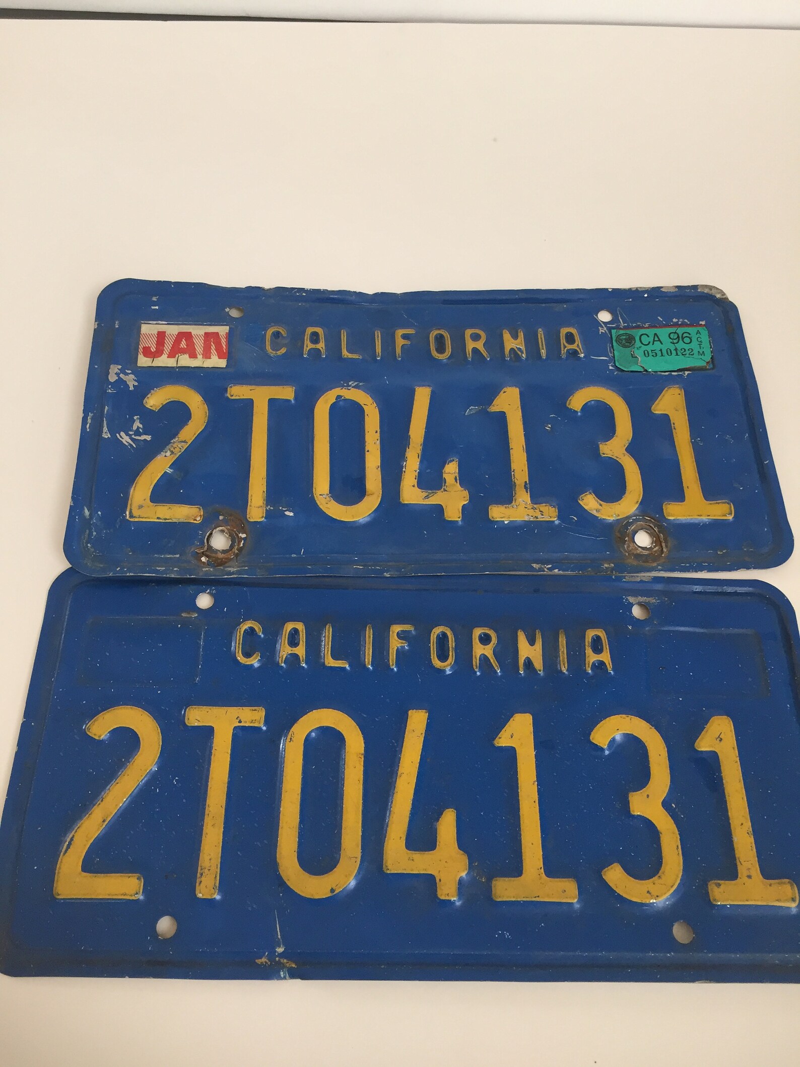 Vintage Blue and Gold California License Plates A Pair - Etsy