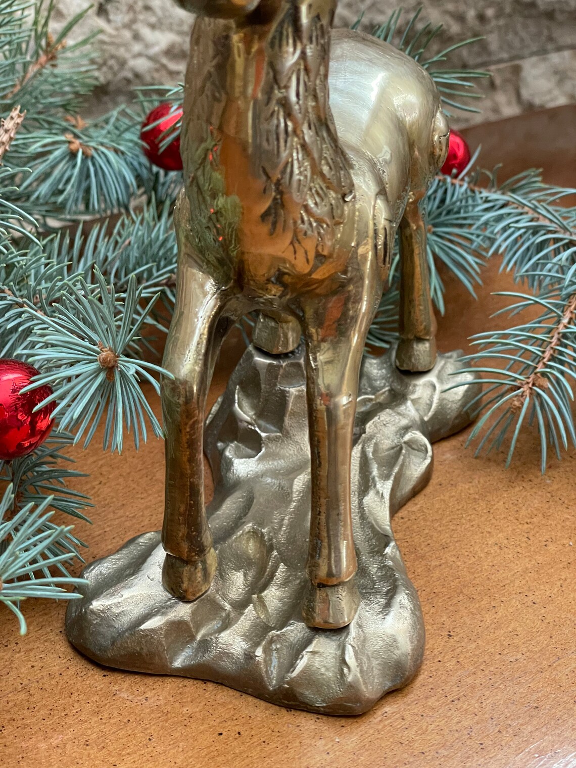 Vintage Brass Six Point Brass Buck on A Cast Brass Base - Etsy