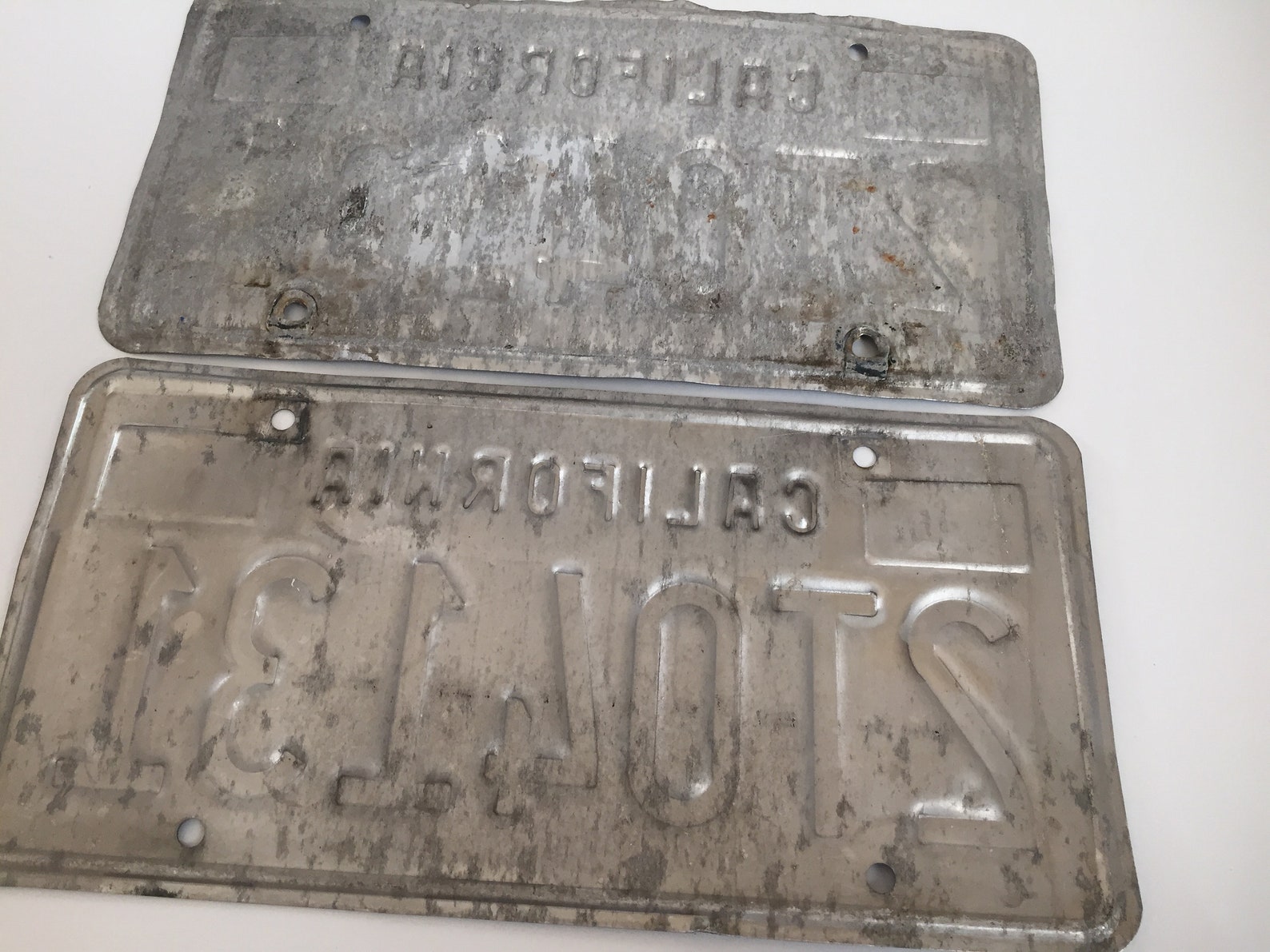 Vintage Blue and Gold California License Plates A Pair - Etsy