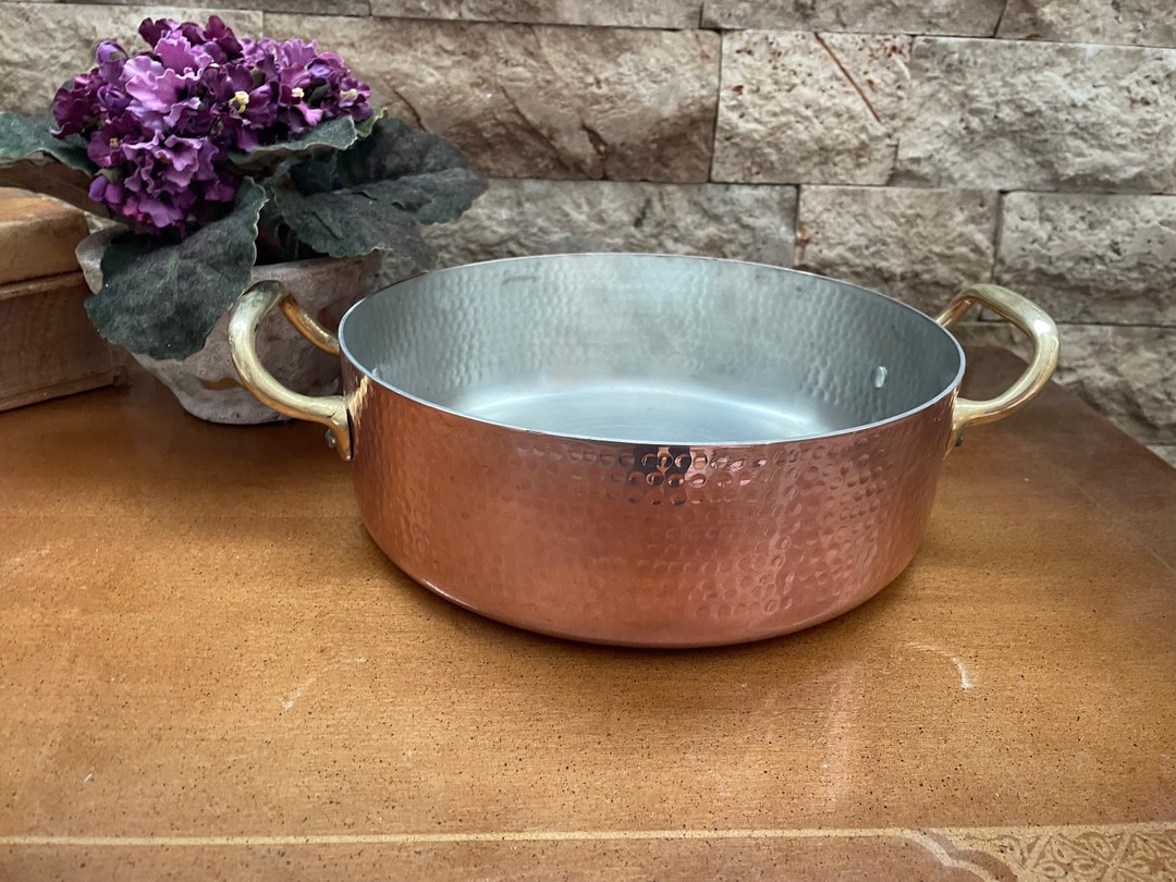 Vintage Hand Hammered Copper Roasting or Braising Pan - Etsy
