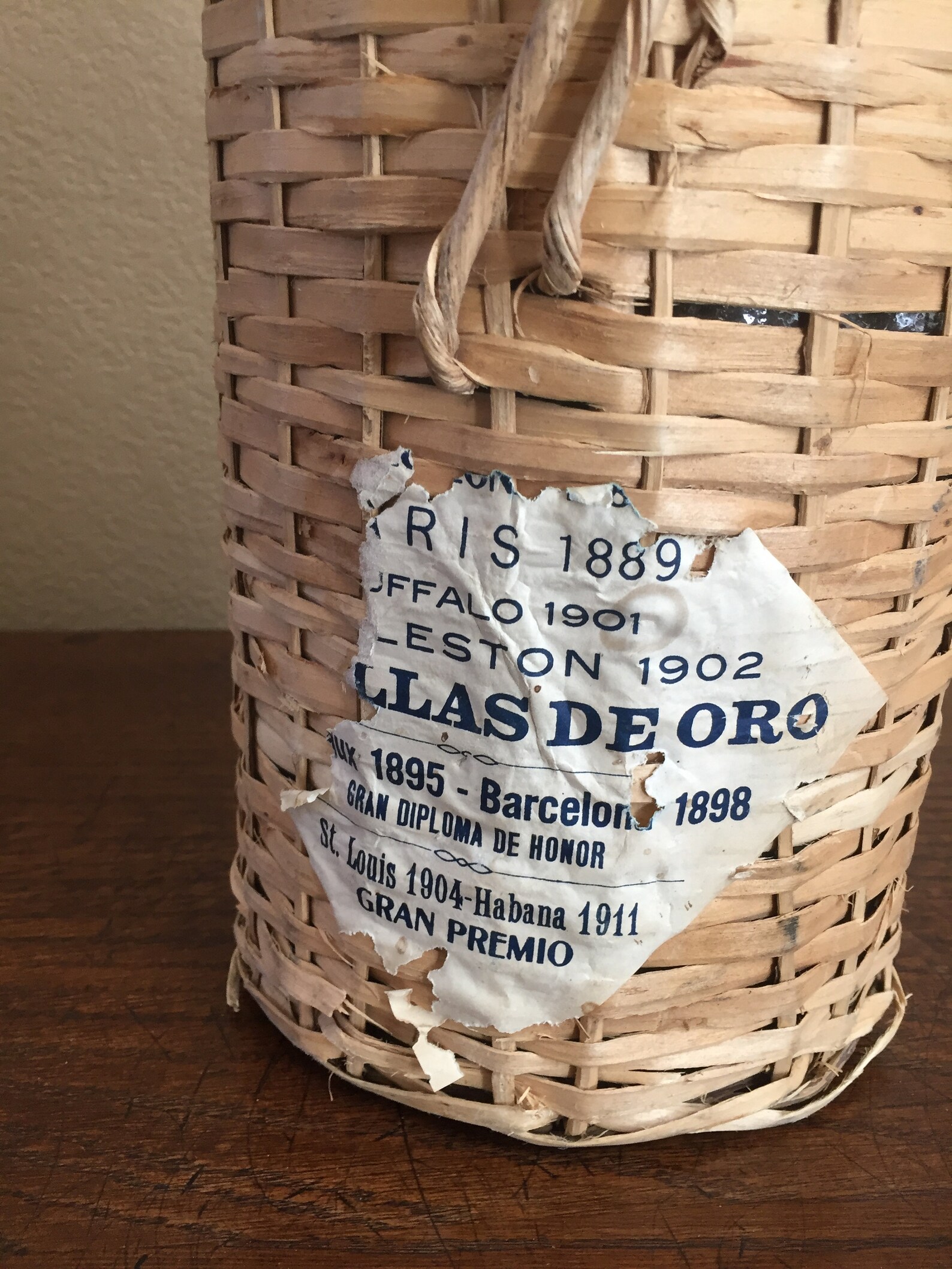 Vintage Wicker Encased Bacardi Rum Bottle Large Size Demijohn - Etsy