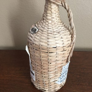 Vintage Wicker Encased Bacardi Rum Bottle Large Size Demijohn SALE - Etsy