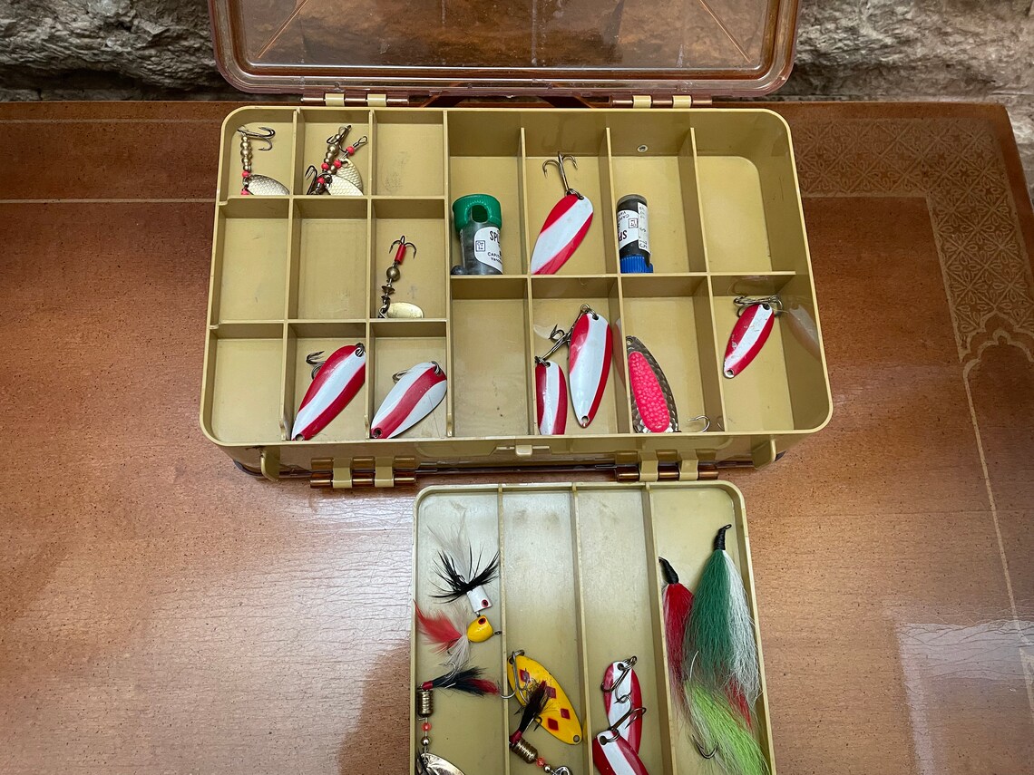 Vintage Mini Magnum Tackle Box With Vintage Lures - Etsy