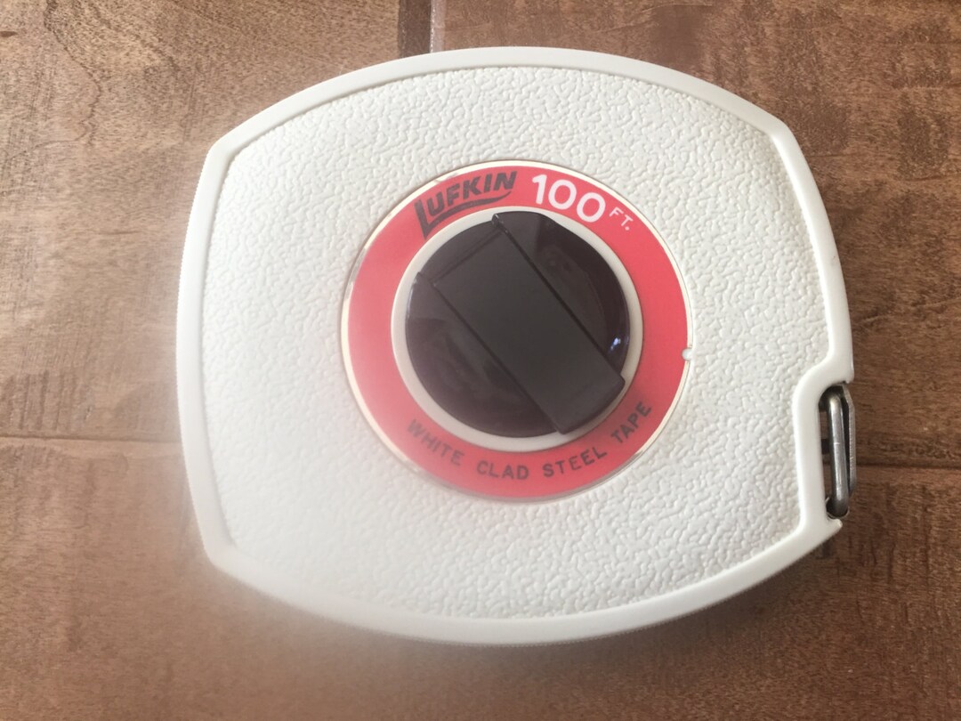 Vintage Lufkin 100 Foot White Clad Steel Measuring Tape - Etsy