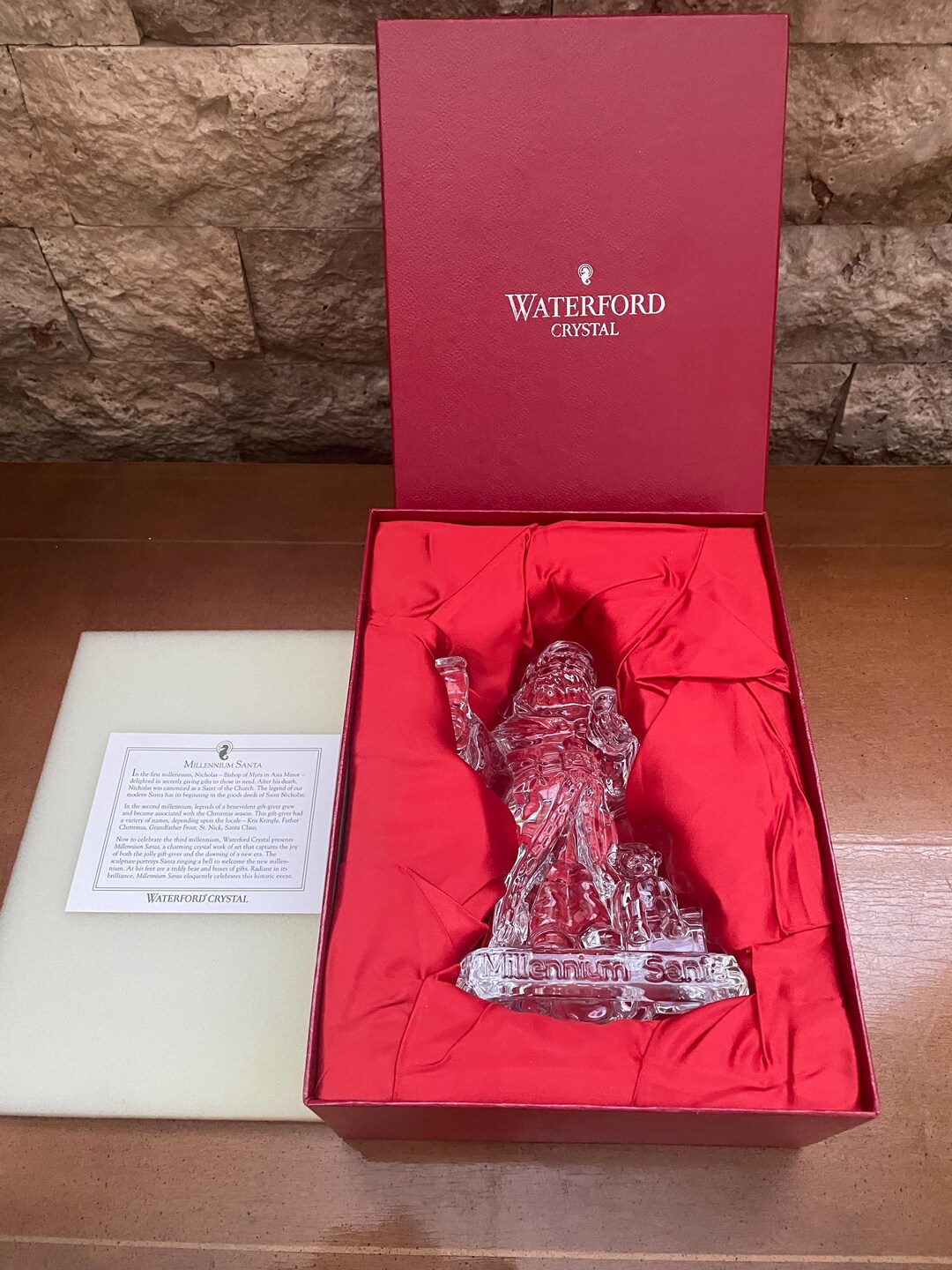 Waterford Crystal Millennium Santa 1999 With Box Card and Seahorse ...