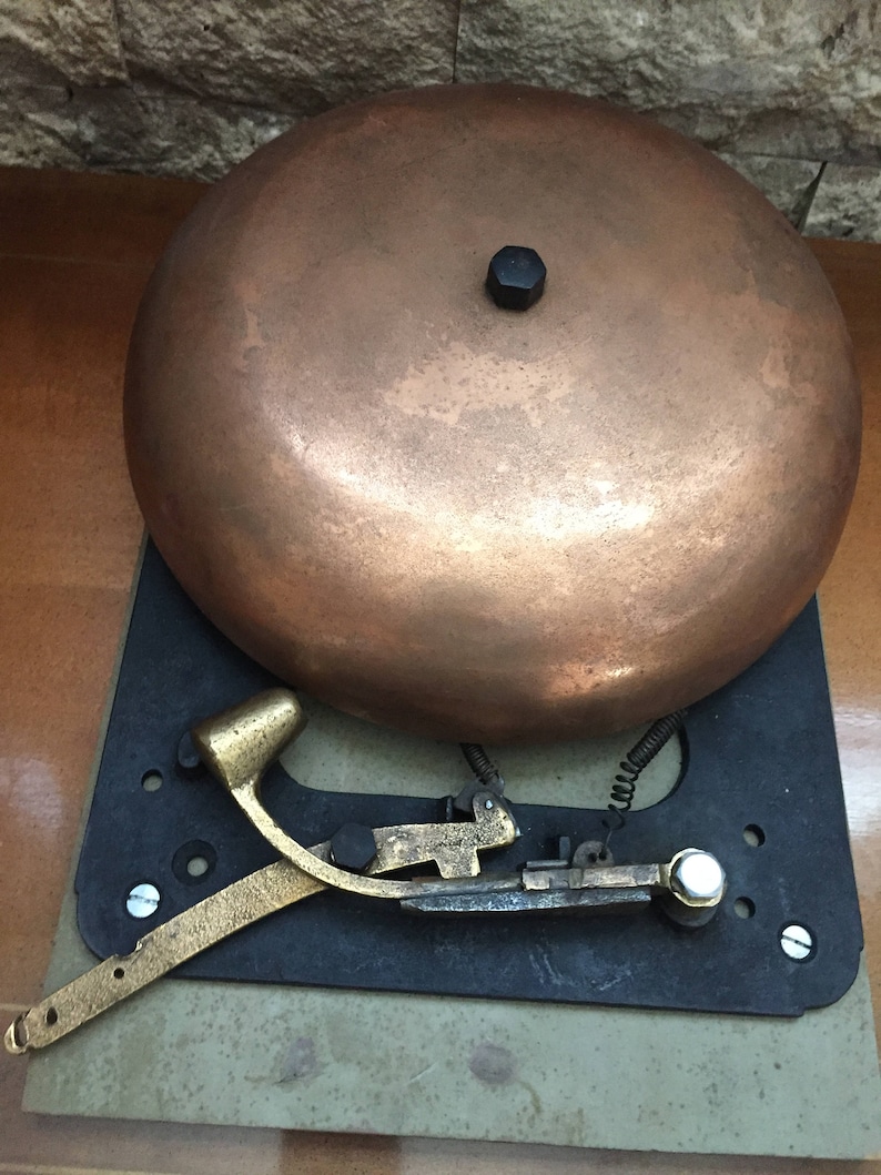 Vintage Extra Large Copper 12 Inch Boxing Bell With Brass - Etsy