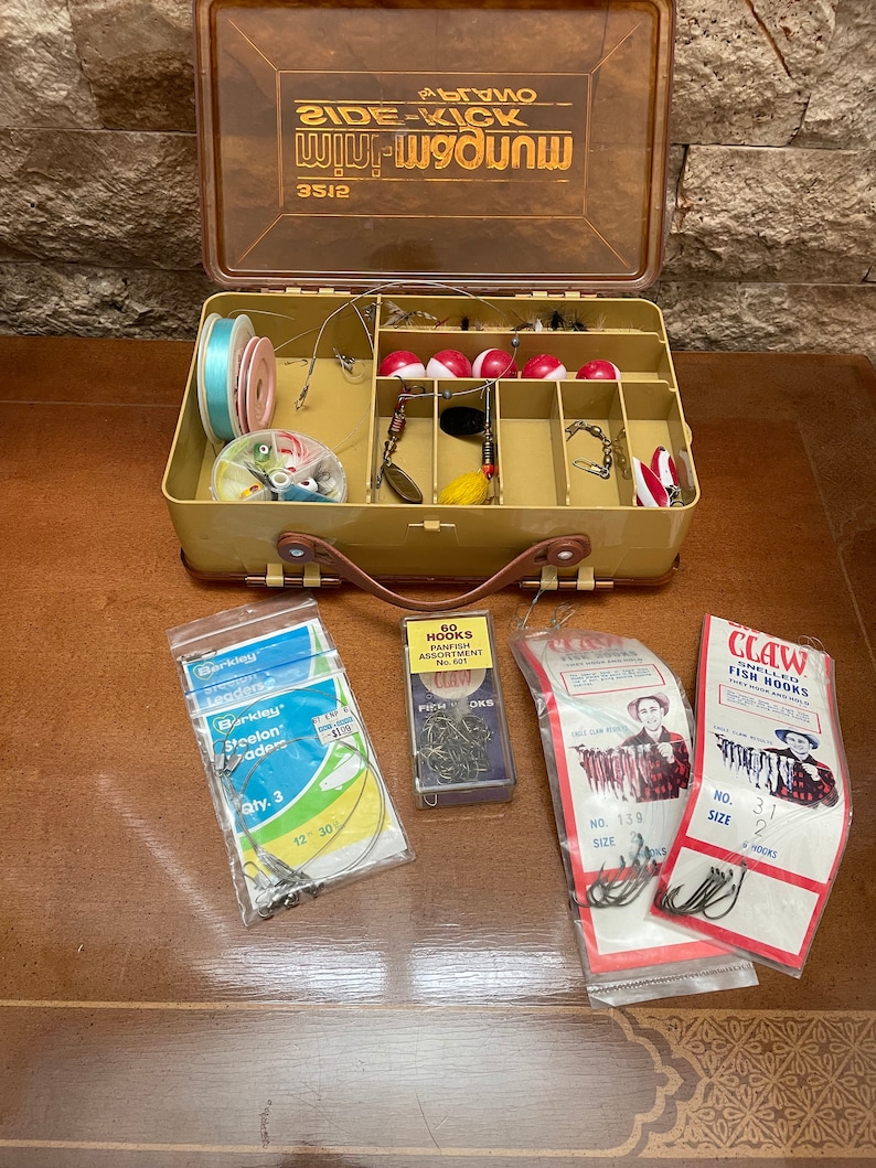 Vintage Mini Magnum Tackle Box With Vintage Lures - Etsy