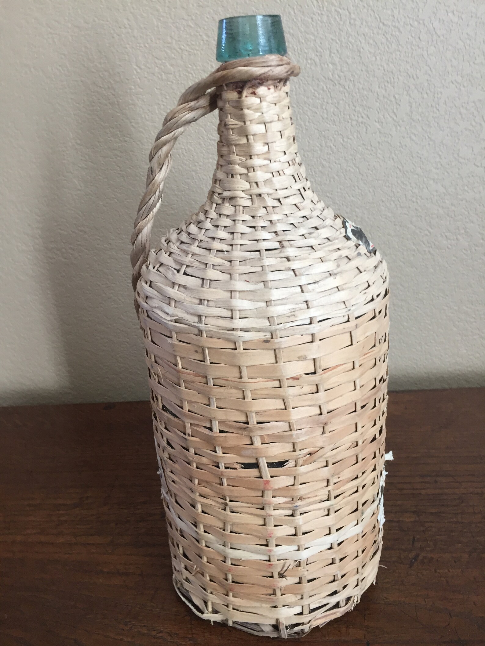 Vintage Wicker Encased Bacardi Rum Bottle Large Size Demijohn - Etsy