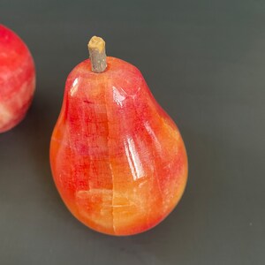 Vintage Alabaster Apple, Green Pear, Red Pear and a Mango - Etsy