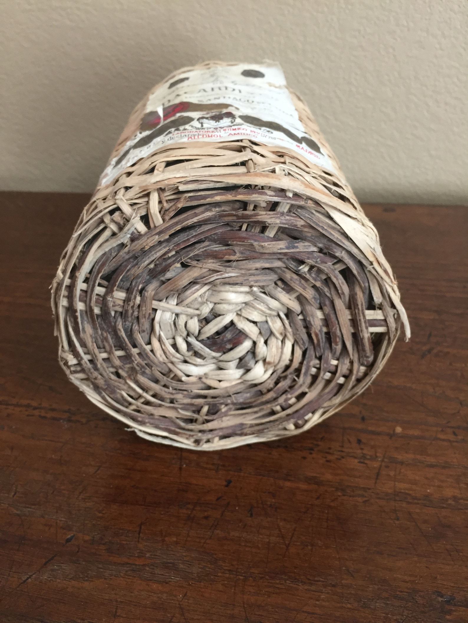Vintage Wicker Encased Bacardi Rum Bottle Large Size Demijohn - Etsy