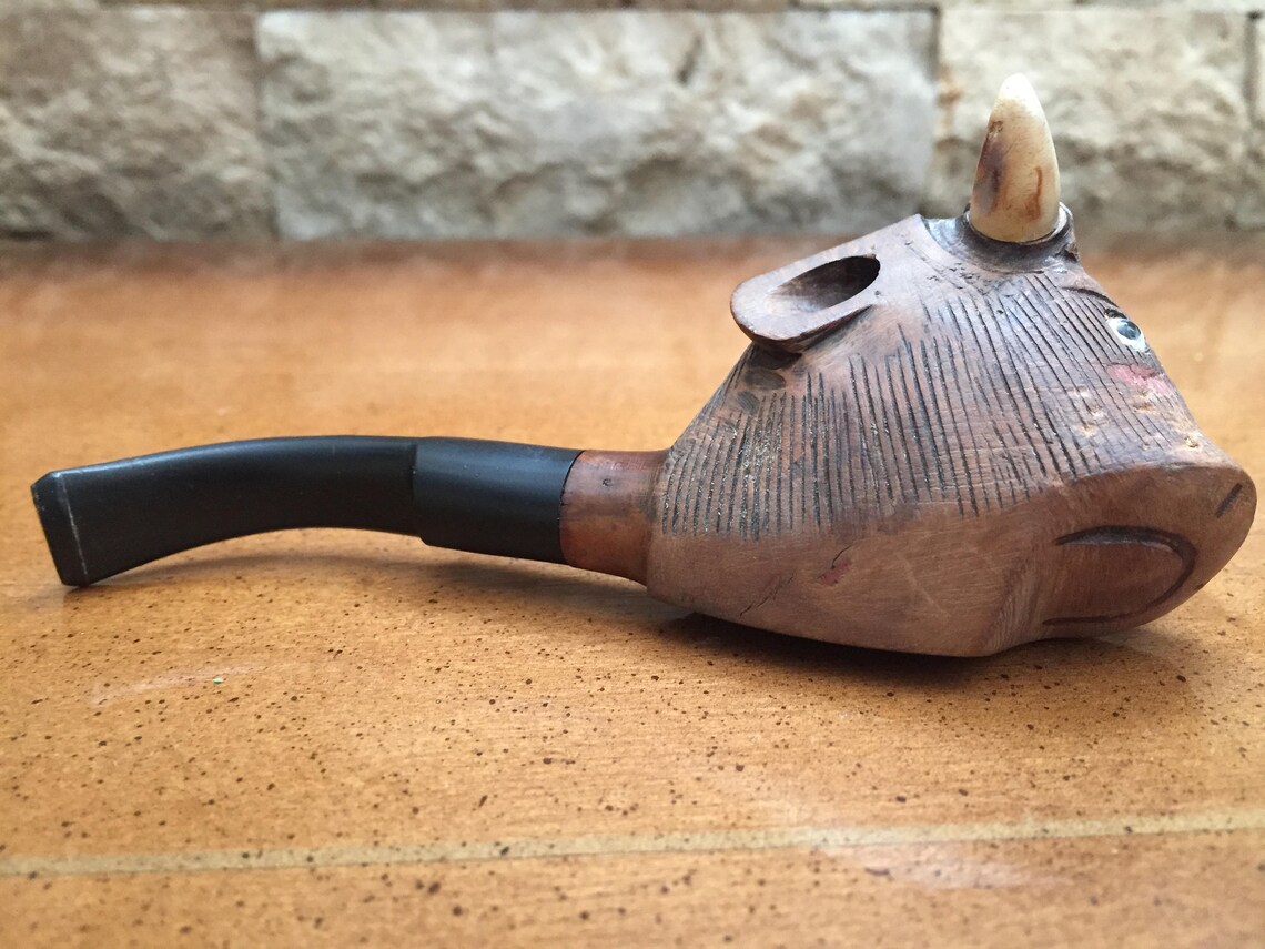 Vintage Italian Buffalo Briar Pipe - Etsy