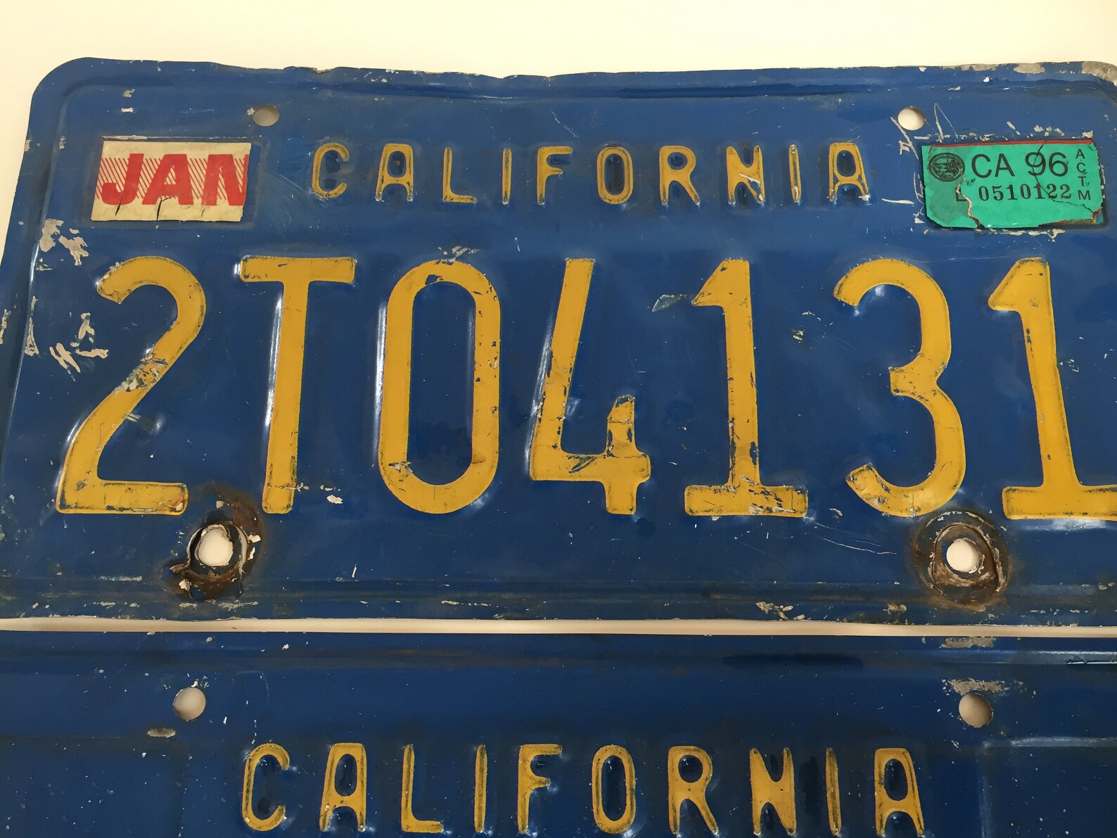 Vintage Blue and Gold California License Plates A Pair - Etsy