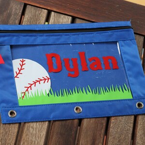 Personalized Baseball Pencil Pouch Monogrammed Pencil Pouch Back to ...