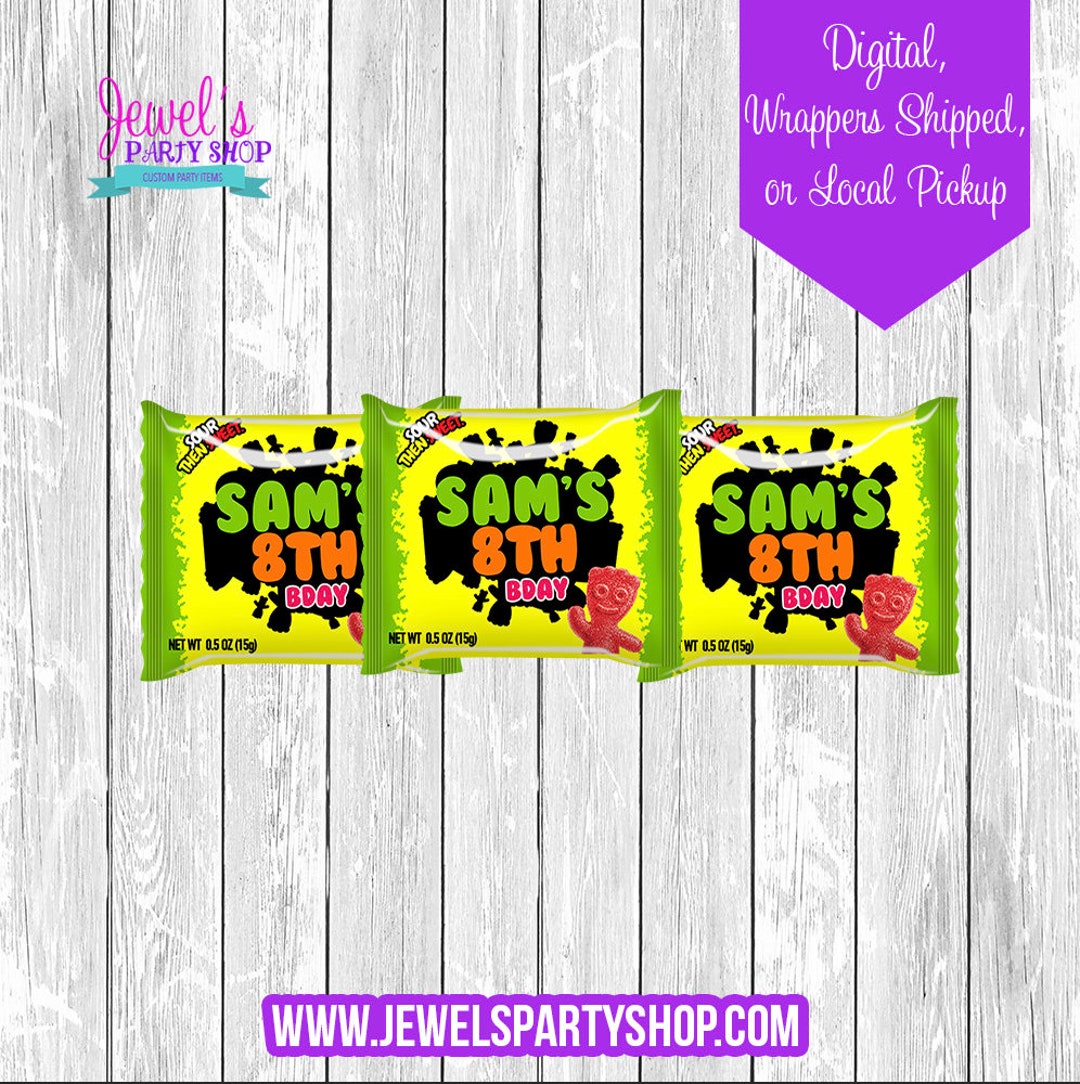 Custom Mini Sour Candy Bag, Printed and Shipped Custom Mini Sour Candy ...