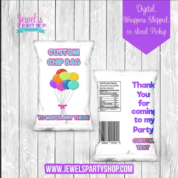 Custom Chip Bags - Etsy
