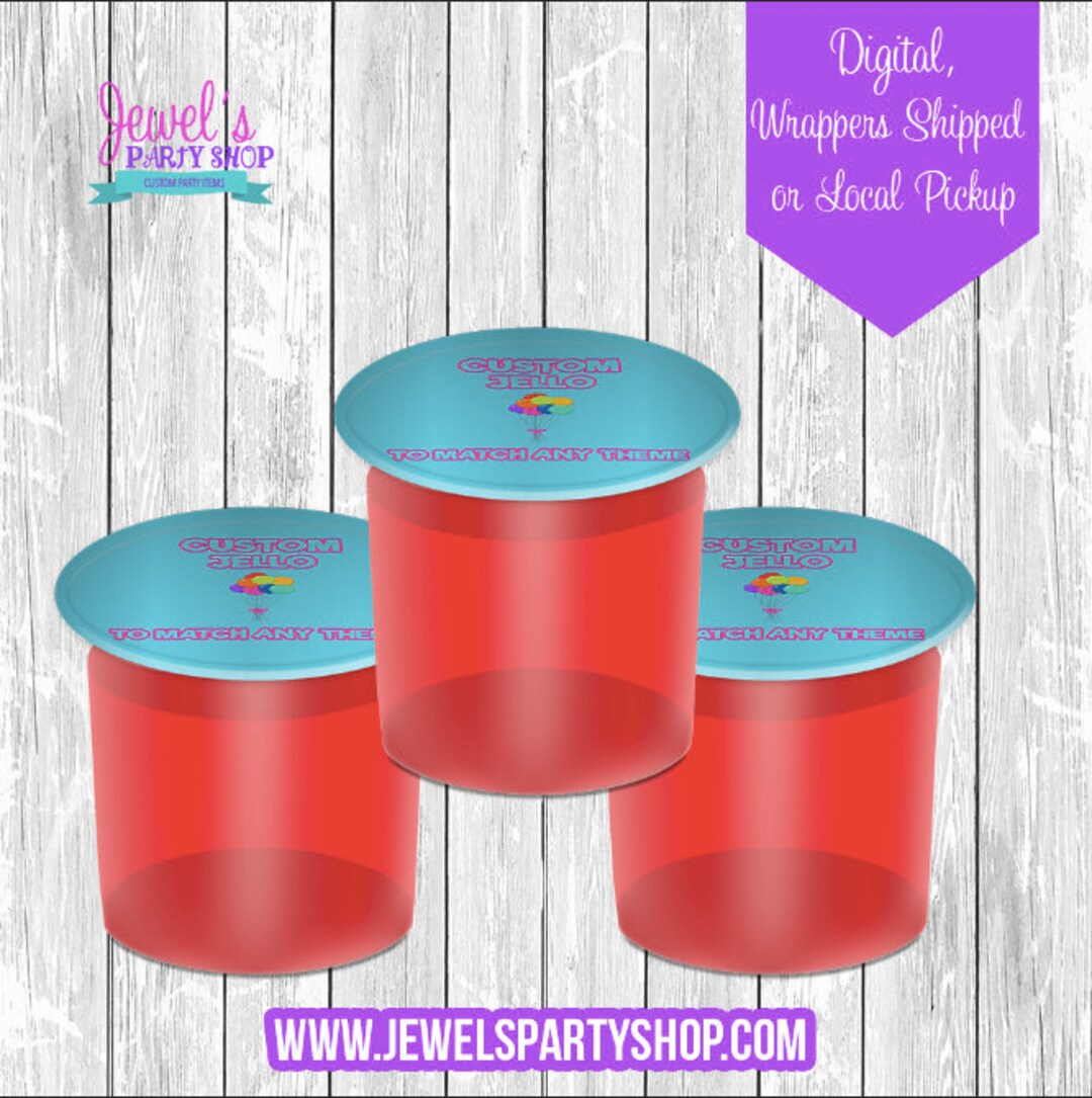 Custom Jello Labels, Printed and Shipped! Custom Jello Labels! Custom ...