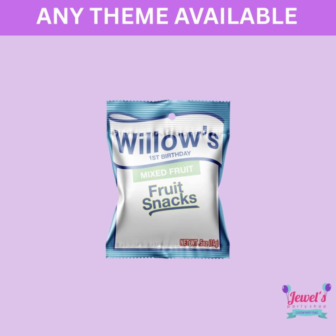Custom Fruit Snacks, Printed and Shipped! Custom Fruit Snack Wrappers ...