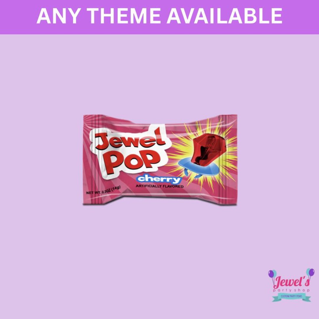 Custom Ring Pops, Printed and Shipped! Custom Ring Pop Wrappers! Party ...