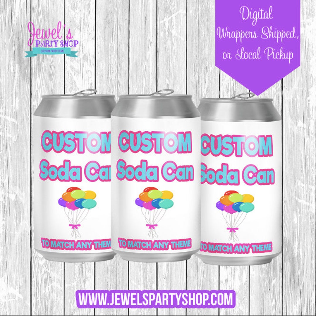 Can Soda Wrappers, Printed and Shipped! Custom Gift Can Soda Wrappers ...