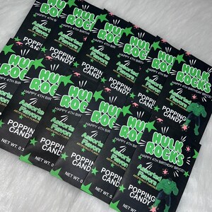 Hulk Custom Pop Rocks Candy, Printed and Shipped! Custom Pop Rocks ...