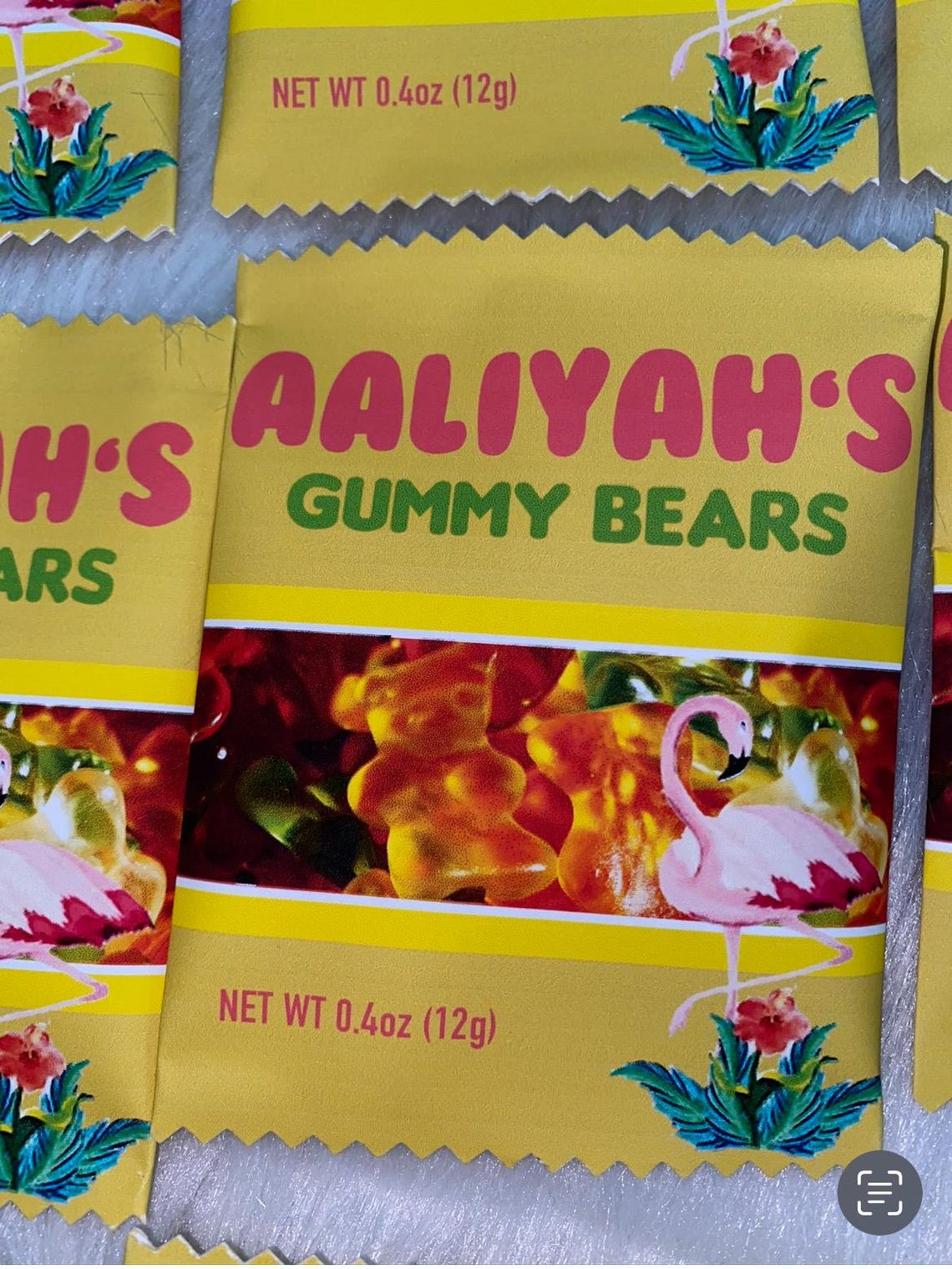 CANVA Custom Gummy Bears DIGITAL Template, INSTANT! Custom Gummy Bears ...