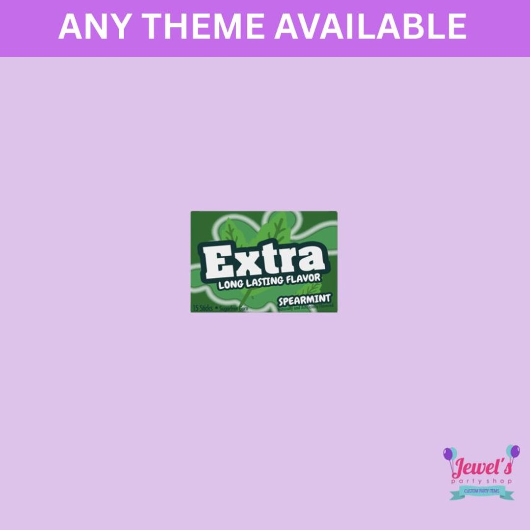 Custom Gum Box, Digital, Labels Shipped or Local Pickup! Custom Gum Box ...