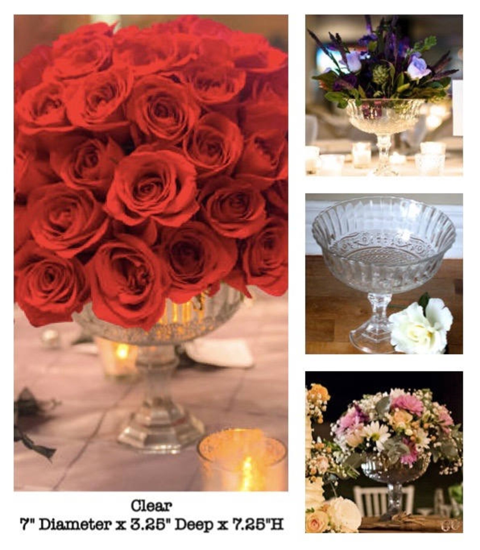 Large Mercury Glass Vase Mirrored Vase Mercury Glass Wedding Vases ...