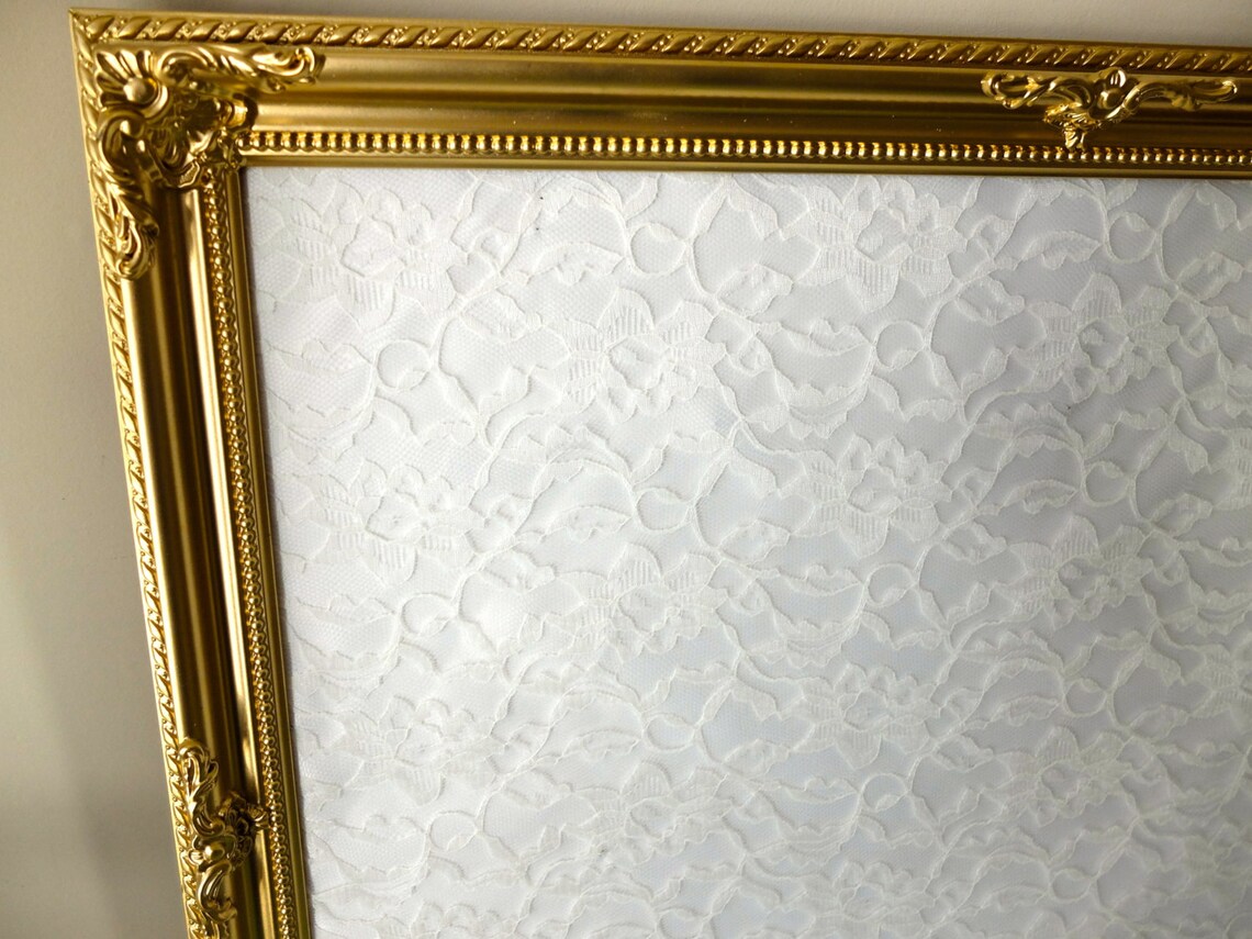 Gold Wood Intricate Frame Lace Corkboard Pinboard Wall Decor - Etsy