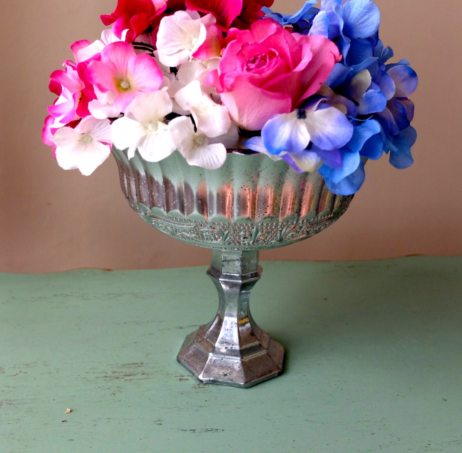 Large Mercury Glass Vase Mirrored Vase Mercury Glass Wedding Vases ...