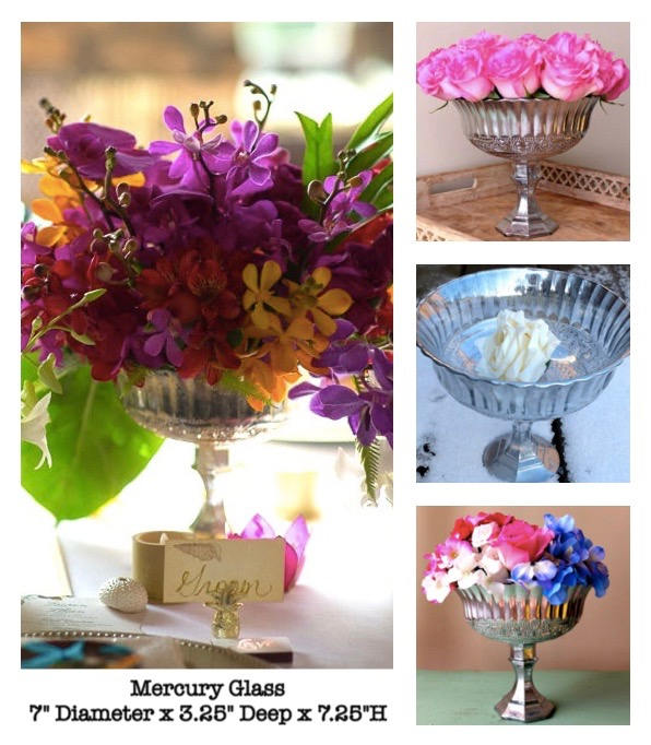 Large Mercury Glass Vase Mirrored Vase Mercury Glass Wedding Vases ...