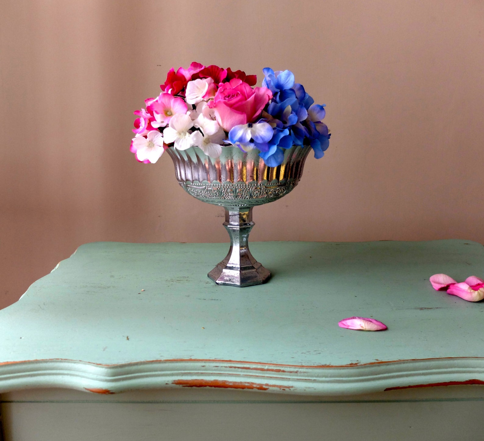 Large Mercury Glass Vase Mirrored Vase Mercury Glass Wedding Vases ...