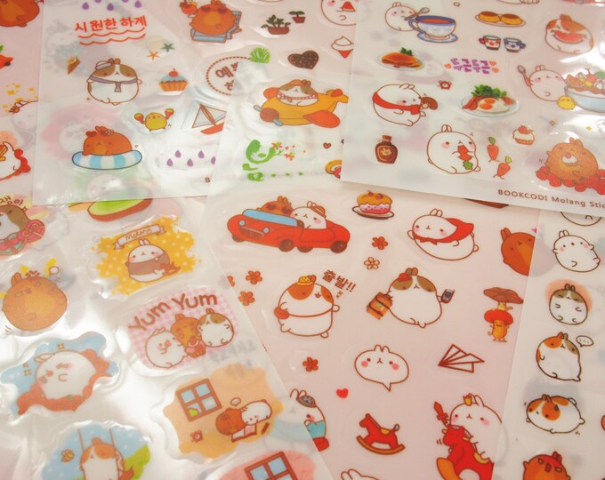 Holiday Molang Stickers Set / Christmas Stickers, Holiday Stickers ...