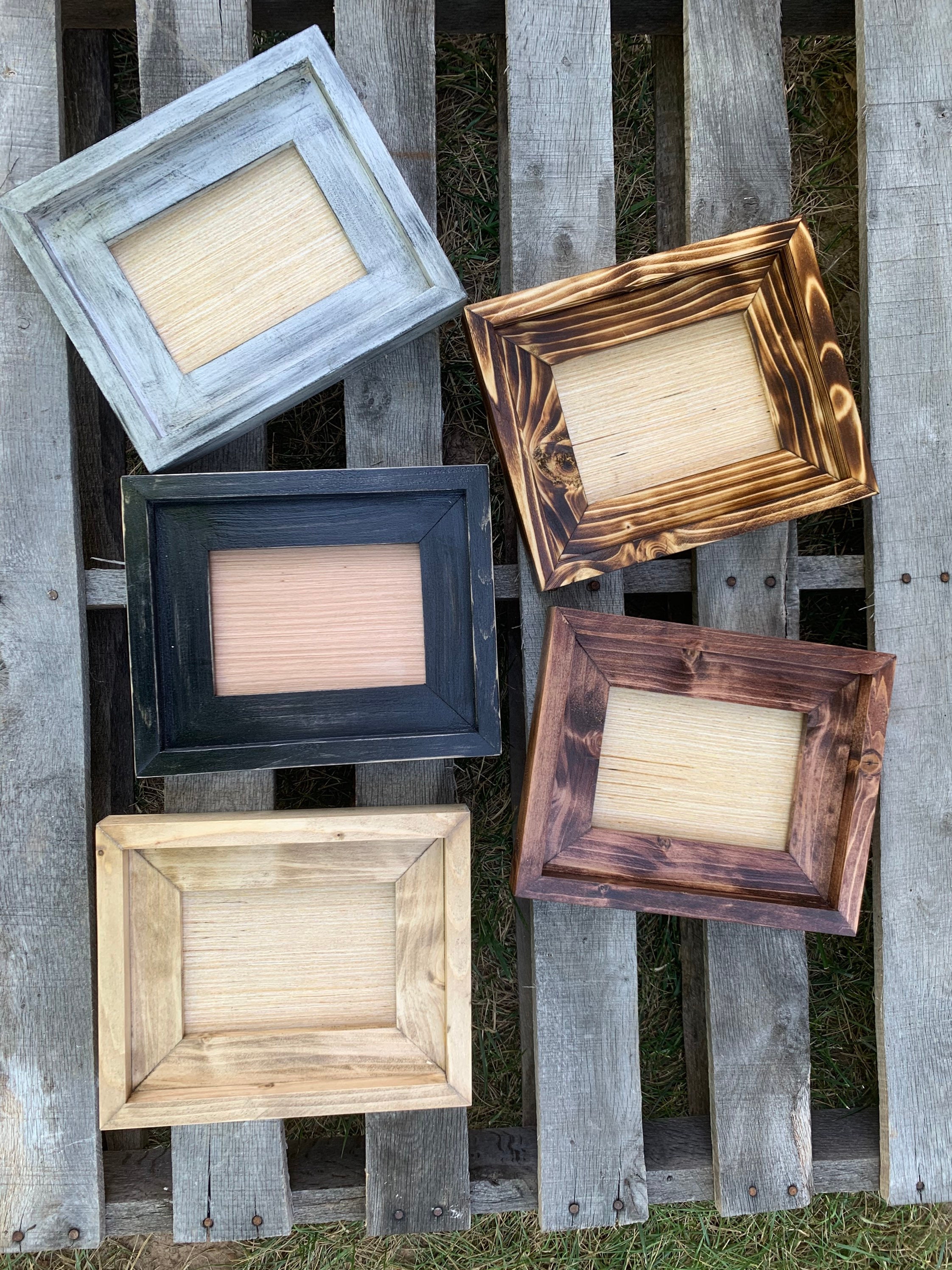 Bold picture frames solid wood picture frames Pine frames | Etsy