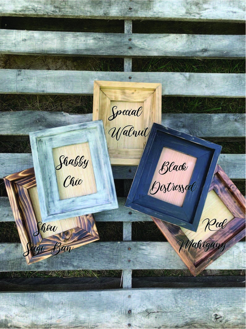 Bold picture frames solid wood picture frames Pine frames | Etsy